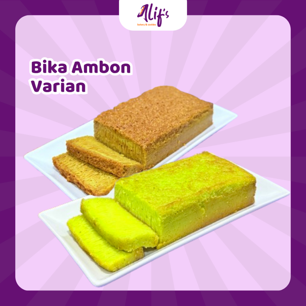 Jual Bika Ambon Pandan dan Coklat Lembut Bersarang Cemilan Kue Cake Alifs Bakery N Cookies ...