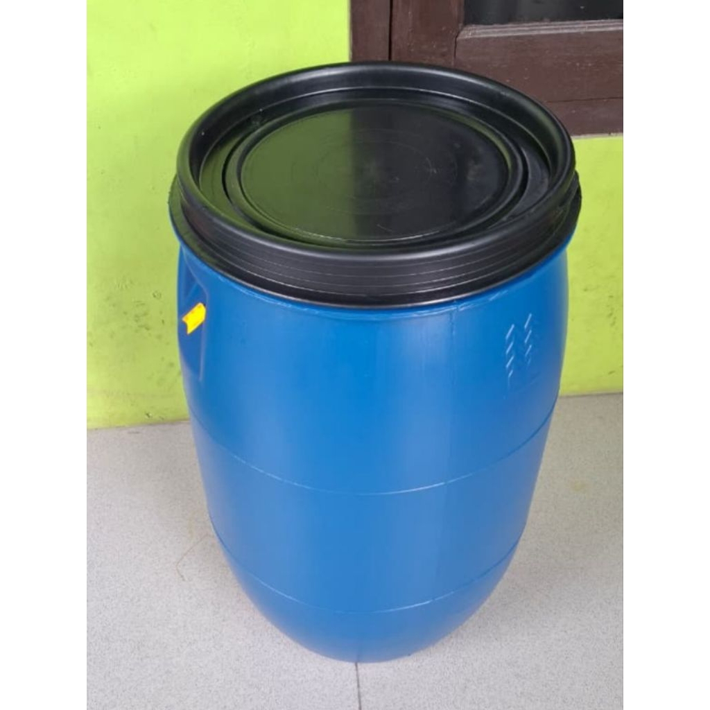 Jual Tempatsampah/tong air biru/drum plastik biru ukuran 60liter MURAH ...