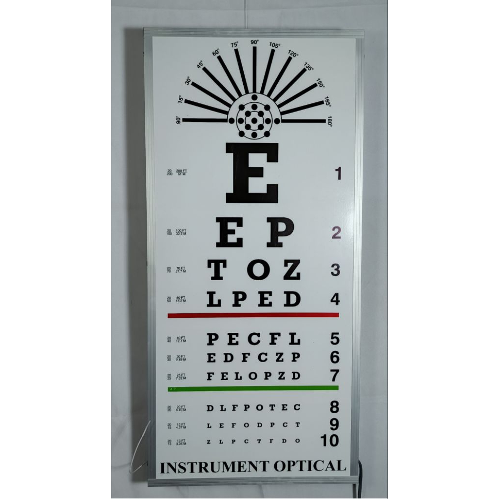 Jual Snellen chart elektrik / alat periksa mata / optotip manual ...