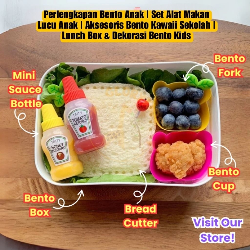 Jual NANA Set Perlengkapan Bento Anak Lucu – Aksesoris Bento Kawaii ...