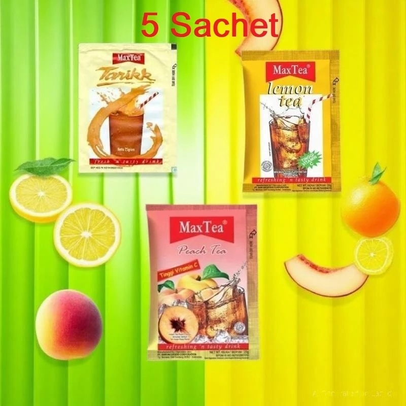 Jual MAX TEA teh tarik max lemon max tea apple tea all varian isi 5 ...