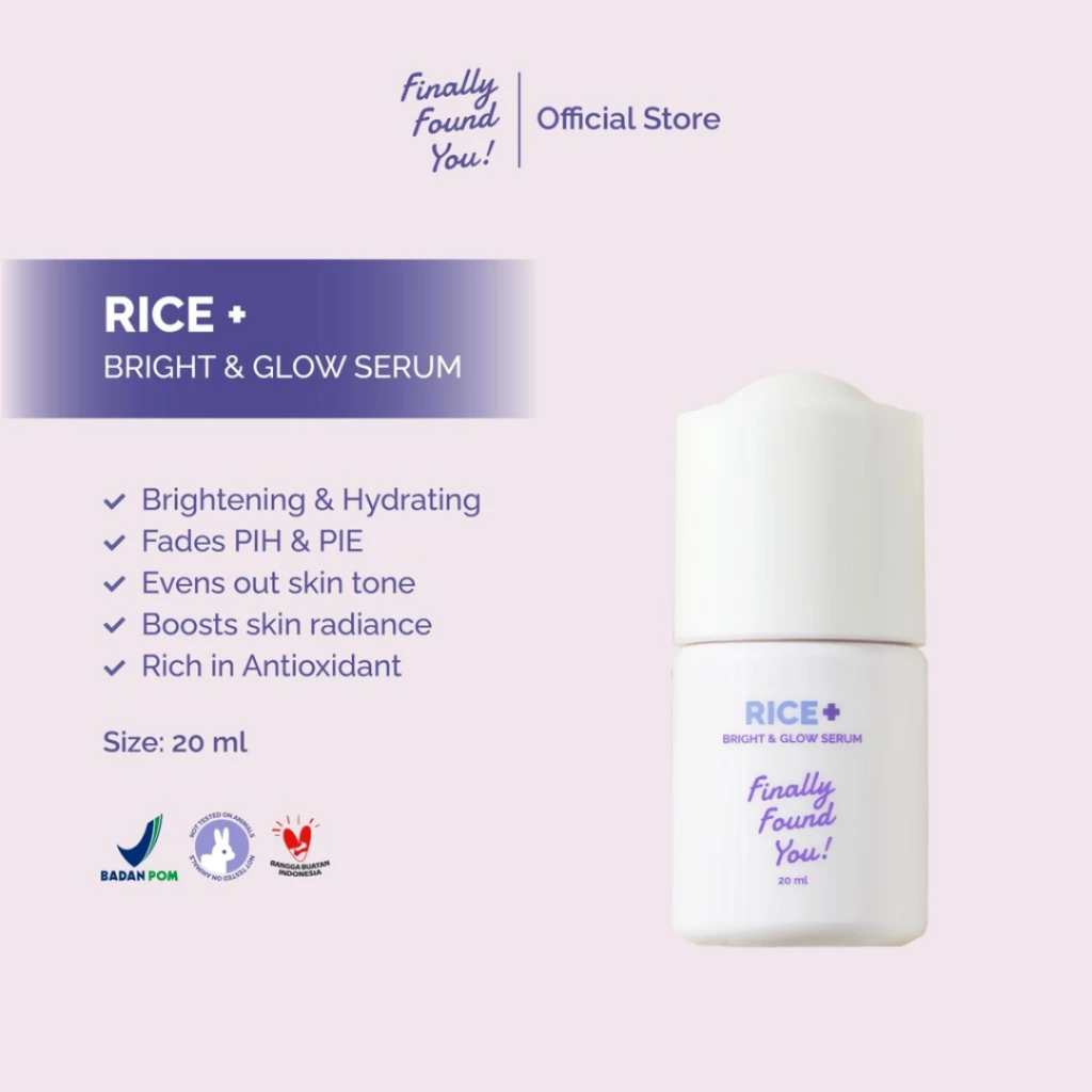 Jual FINALLY FOUND YOU! Rice + Bright & Glow Serum 20ml FFY - Serum Mencerahkan dan Meratakan ...