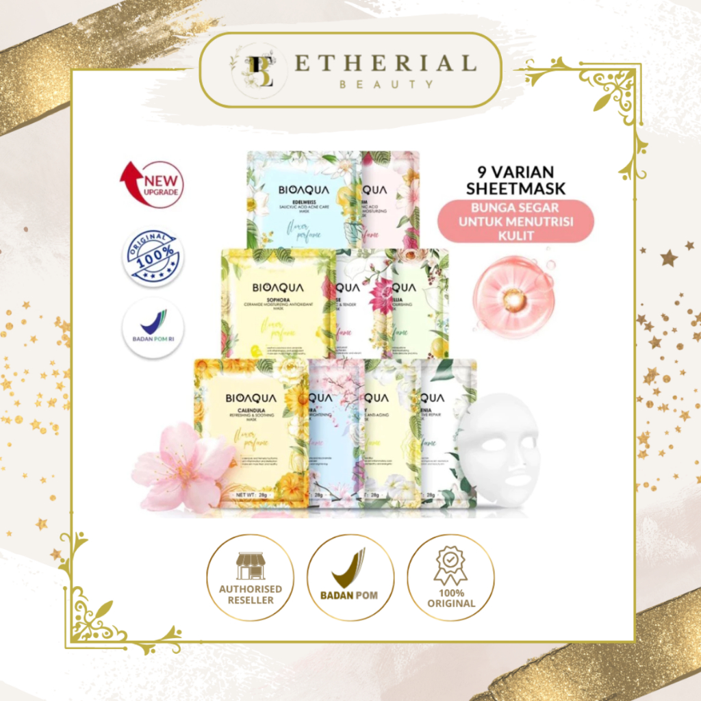 Jual BIOAQUA SHEET MASK FLOWER SERIES / MASKER WAJAH BIOAQUA SHEET MASK FLOWER SERIES | Shopee ...