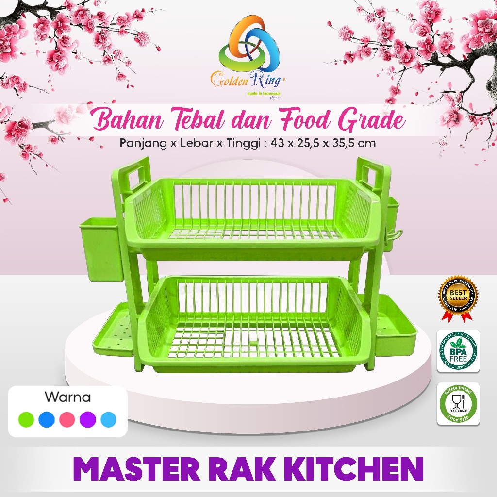 Jual MASTER RAK KITCHEN / Rak Gelas / Rak Piring / Rak susun 2 plastik ...