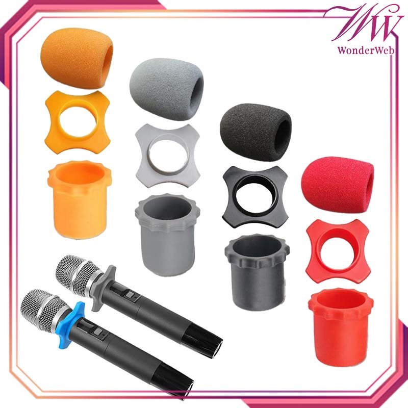 Jual 1set Pelindung Microphone Mic Ring + Busa Mic Karet Cover ...