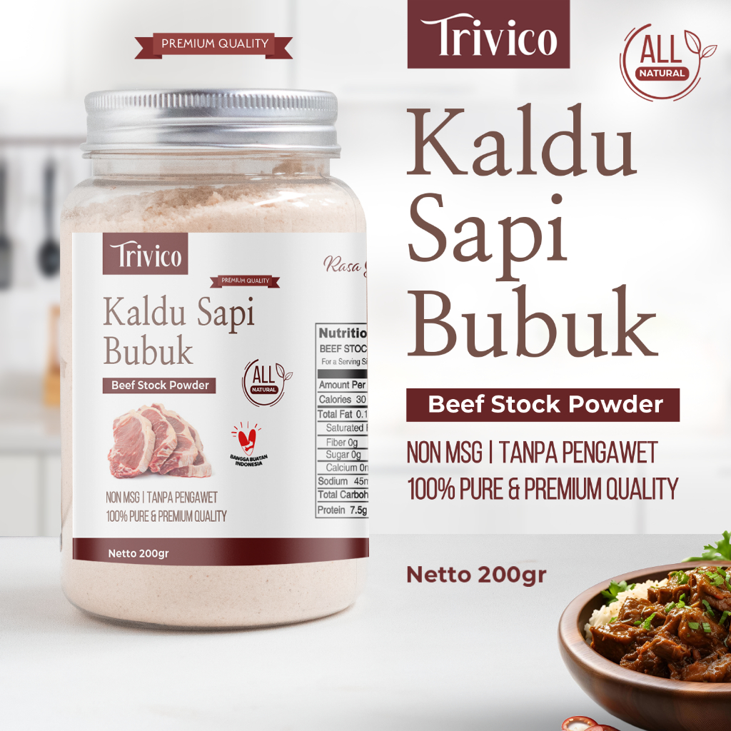 Jual TRIVICO | Kaldu Sapi Bubuk | Beef Stock Powder | Non-MSG | Bumbu ...
