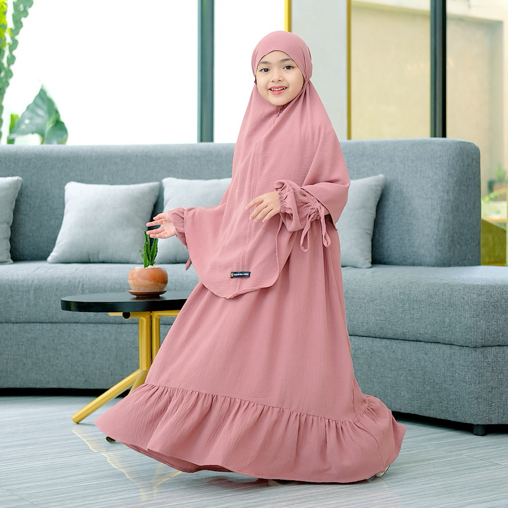 Jual Hayana Kids.Medina Set Gamis Anak Syar’i Khimar Bergo Free Cadar ...