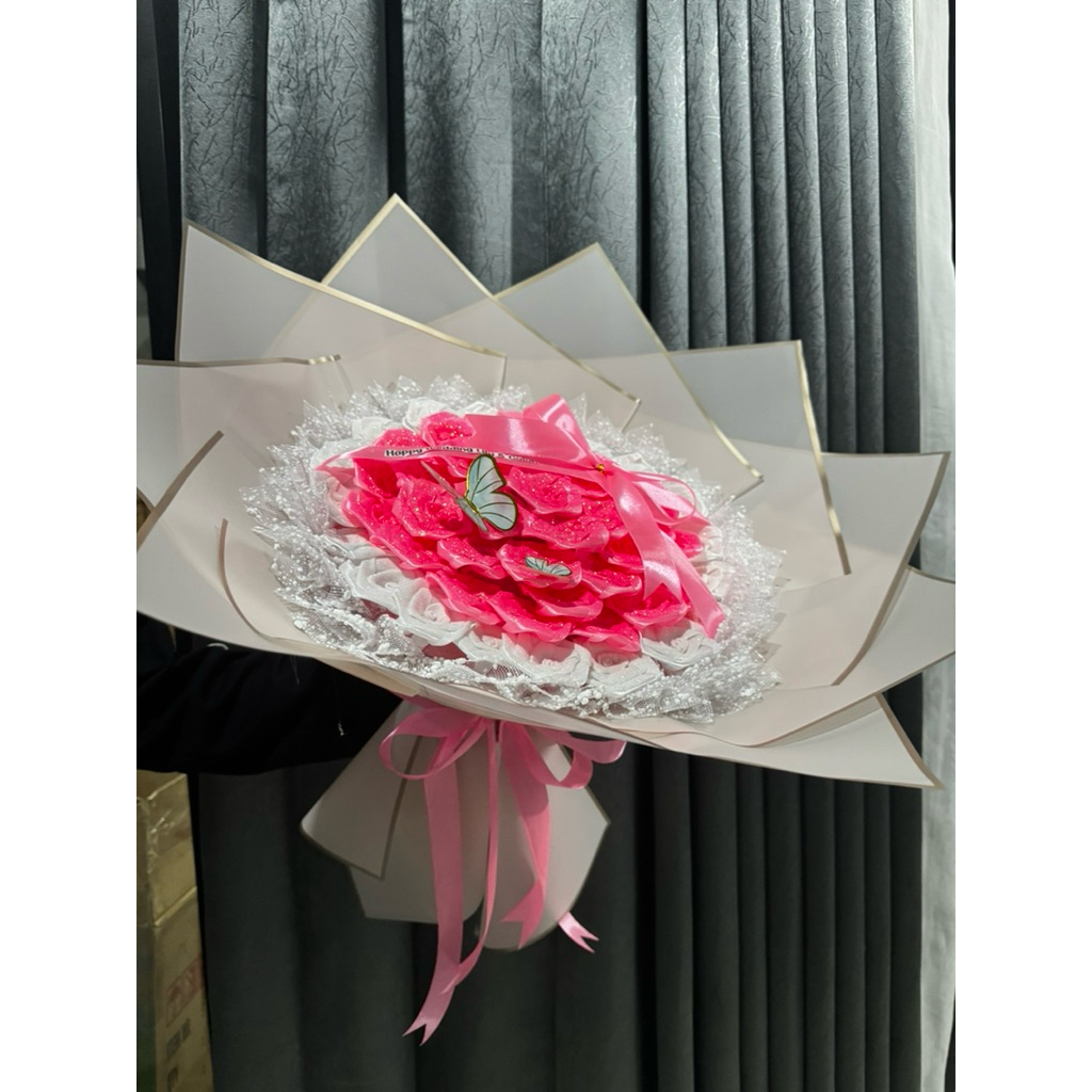 Jual Buket Bunga Satin isi 50 / Hampers Bunga | Shopee Indonesia