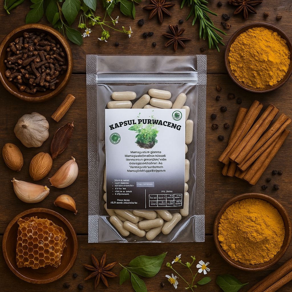 Jual Kapsul Herbal Purwaceng Obat Jamu Kuat Kemasan Hemat isi ( 100 ...