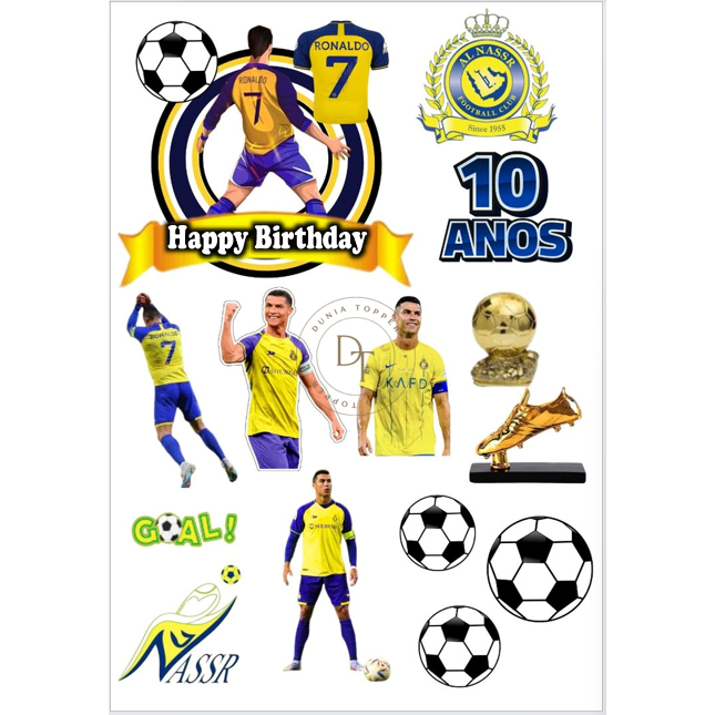 Jual Topper Cake/Hiasan Kue Ultah RONALDO Football club/Sepak Bola free ...