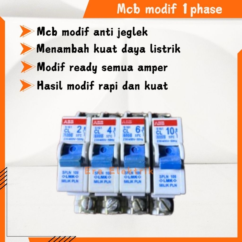 Jual Mcb PLN ABB s161 mcb modif PLN s161 anti jeglek mcb modif anti jeglek | Shopee Indonesia