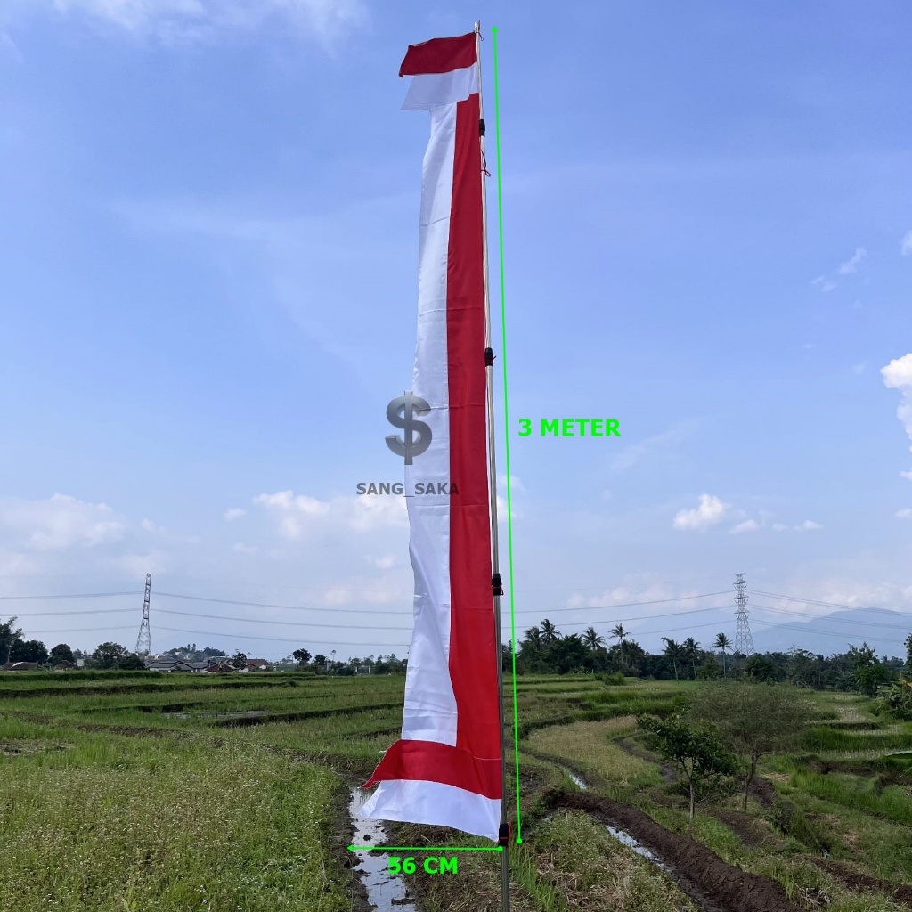 Jual BENDERA UMBUL - UMBUL LAYUR MERAH PUTIH POLOS | Shopee Indonesia
