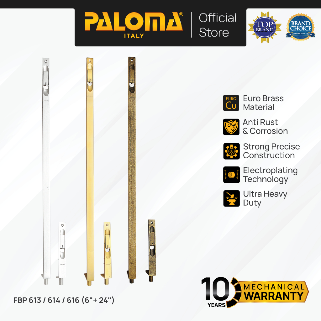 Jual PALOMA FBP Flush Bolt Grendel Gerendel Tanam Slot Pintu Door ...
