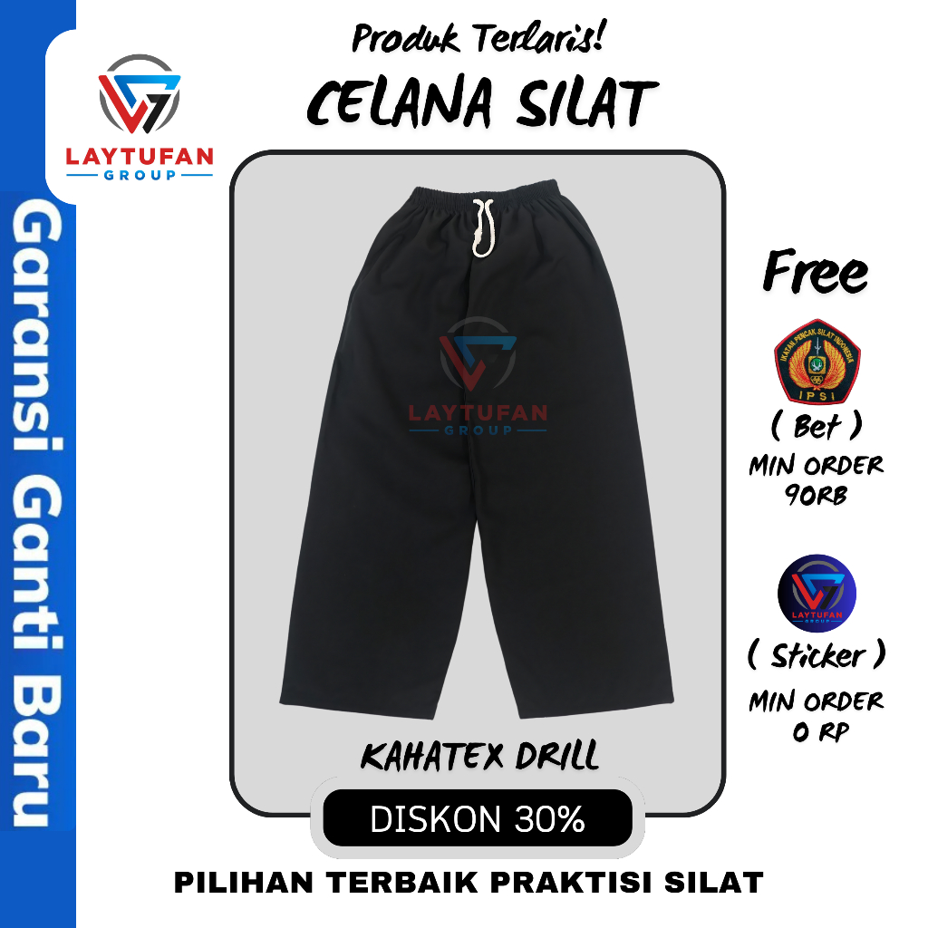 Jual Celana Silat Pangsi | Bahan Kahatex Drill Tebal Kuat | Komprang ...