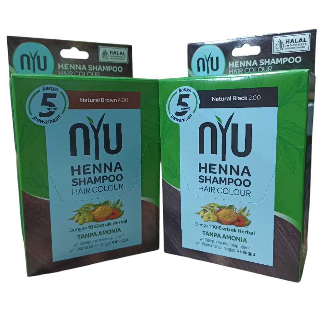Jual NYU HENNA SHAMPO HAIR COLOUR / PENUTUP UBAN /warna tahan lama ...