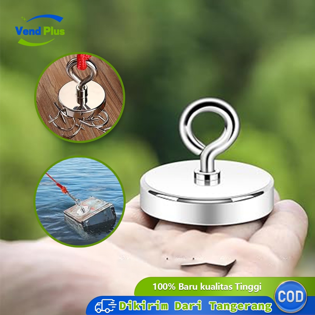 Jual 42mm 60kg Magnet Neodynium Kuat Fishing Strong Magnet Bulat Besar ...