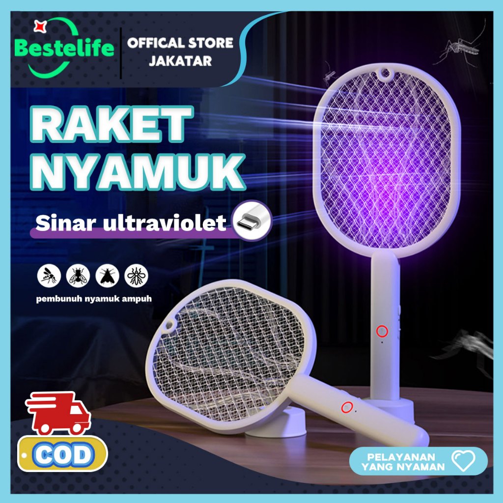 Jual 【COD】Bestelife Raket Nyamuk Listrik 3in1 Multifungsi Ultra Violet ...