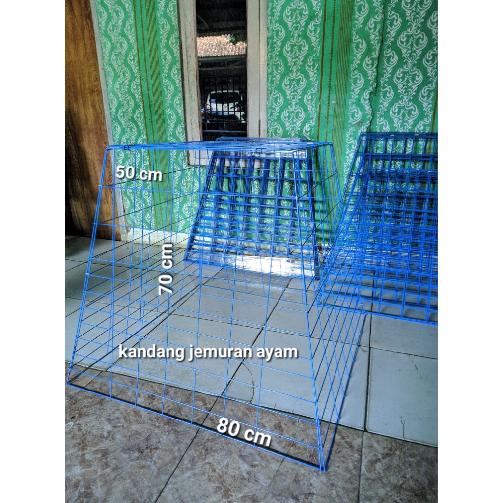 Jual kandang jemuran ayam lipat (warna biru) | Shopee Indonesia