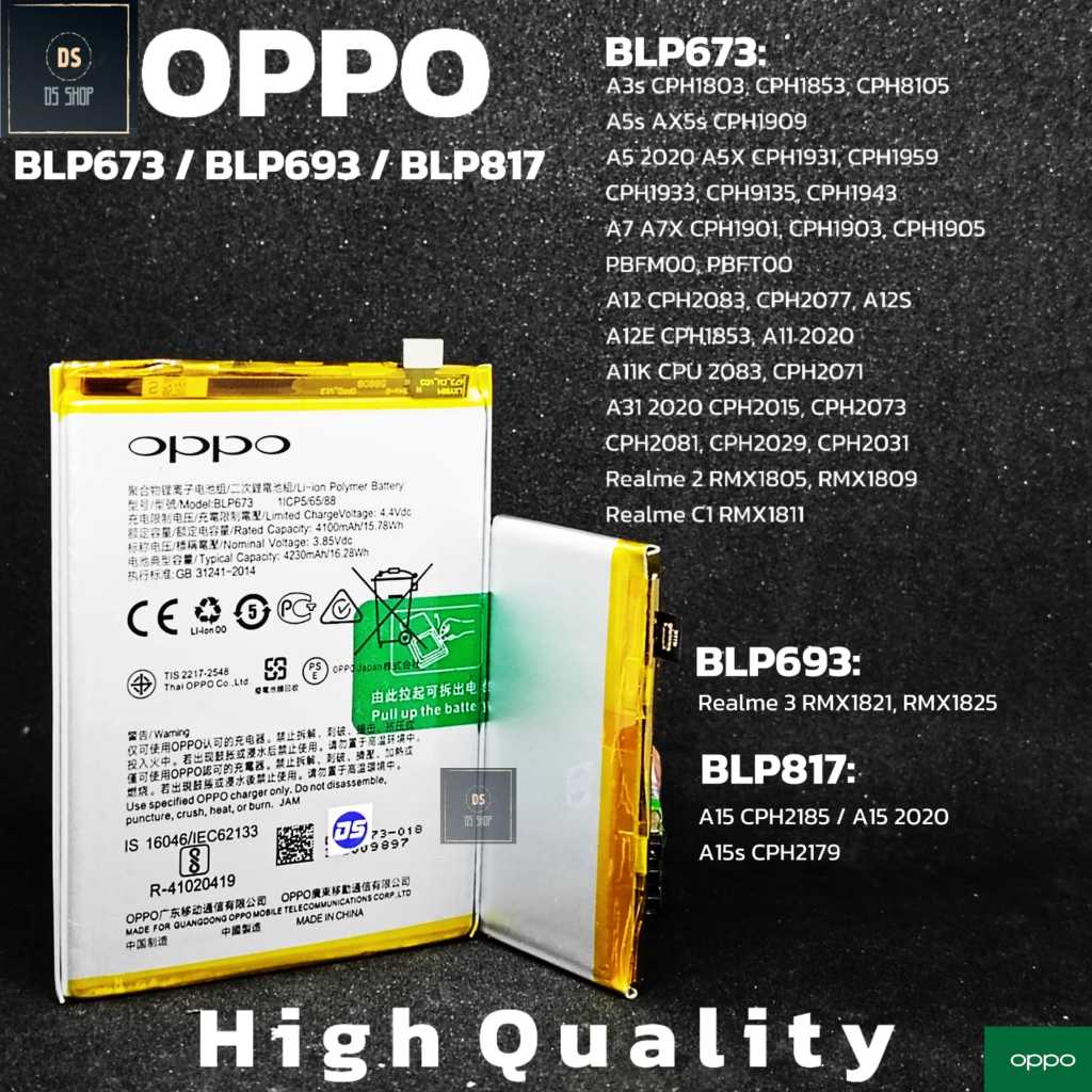 Jual Baterai HP A15 A15S - A12 - A11K BLP 817 BLP817 Original Double ...