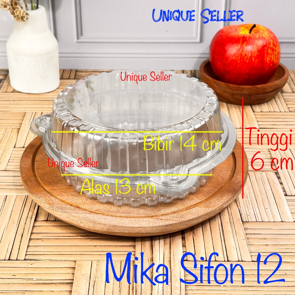 Jual [isi 10] Mika Kue Bolu Bulat Sifon 12 cm Tinggi 6 cm / Mika SF ...