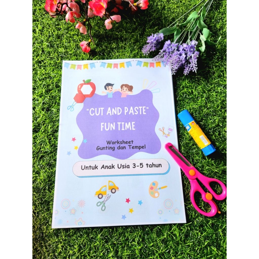 Jual Worksheet Anak Menggunting dan Menempel - Cut and Paste Fun Time ...