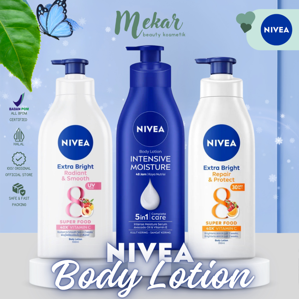 Jual NIVEA Body Lotion Intensive Lotion | Extra White Radiant & Smooth ...