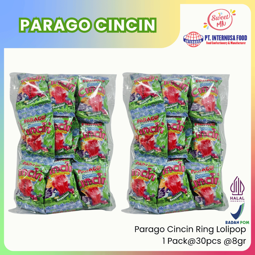 Jual Permen Cincin Parago. 1 Pack (30 pcs) | Shopee Indonesia