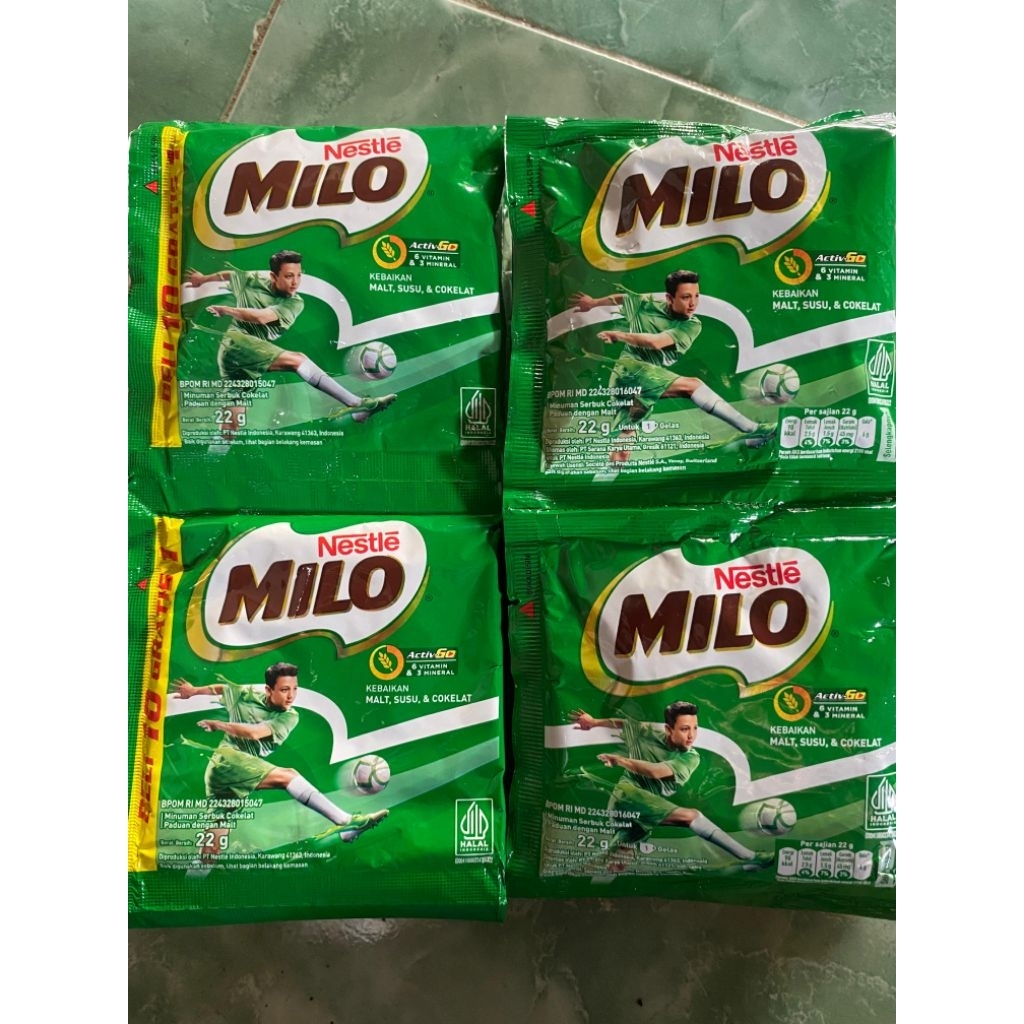 Jual Milo Sachet Renceng 22 Gr 11 sachet 10 sachet | Shopee Indonesia