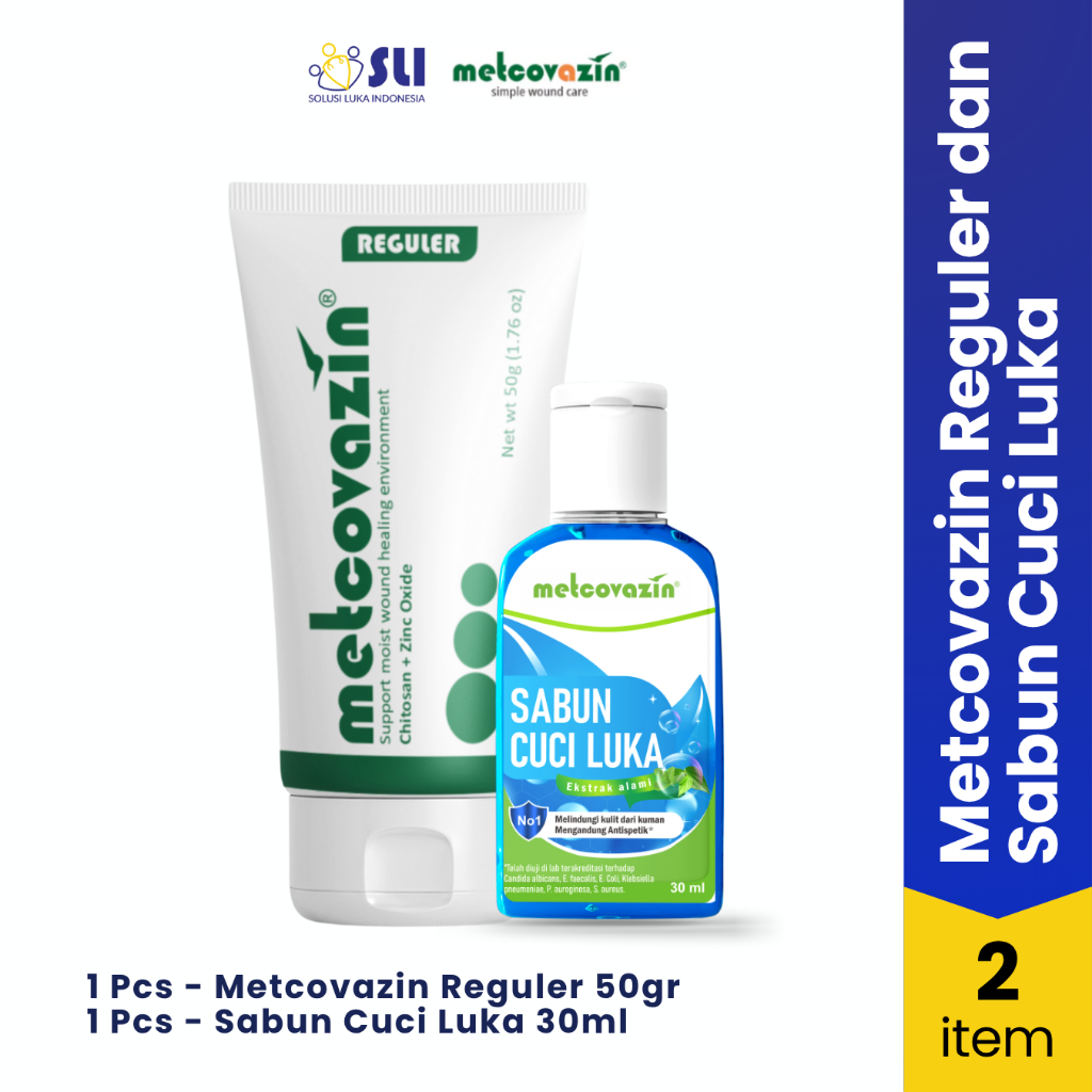 Jual METCOVAZIN REGULER 50GR + METCOVAZIN SABUN CUCI LUKA 30ML | Shopee ...
