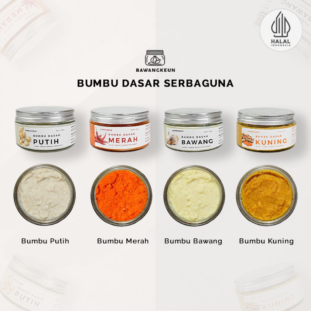 Jual Bumbu Dasar Putih / Merah / Kuning Serbaguna BAWANGKEUN BUMBU ...
