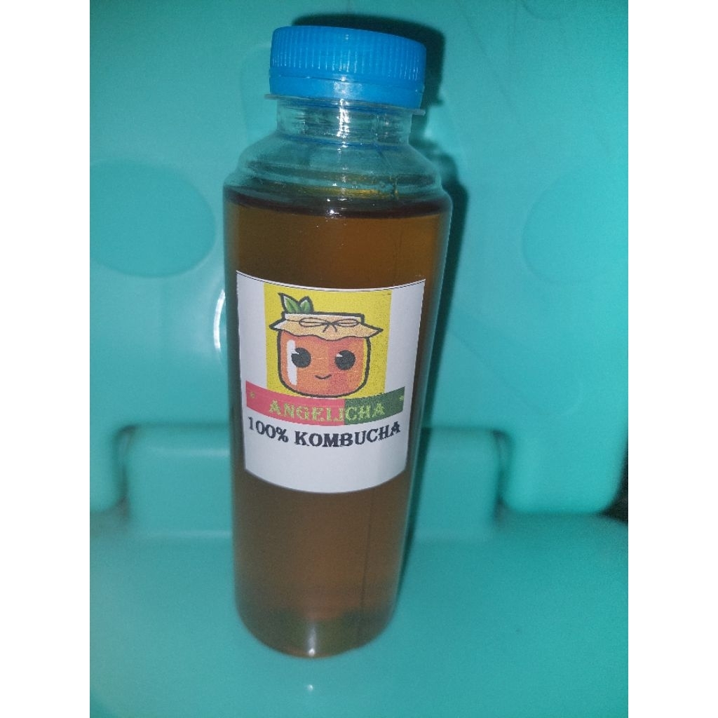 Jual kombucha original tea kemasan botol AngeliCha 100% kombucha ...