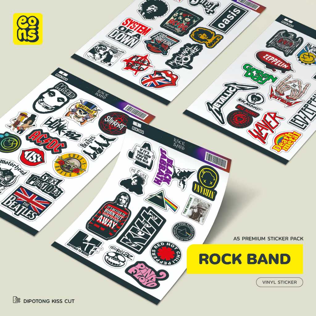 Jual Stiker Pack BAND ROCK AESTHETIC Waterproof Aesthetic- untuk Laptop ...