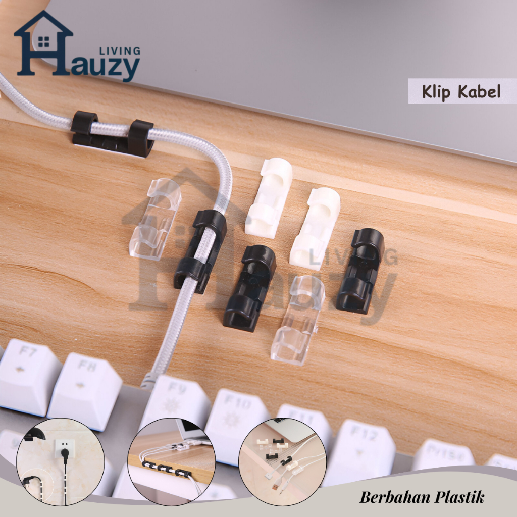 Jual Hauzy - Cable Clip Carprie Klip Kabel Organizer Holder Penjepit ...