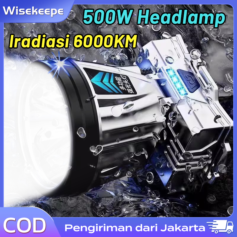 Jual LED Headlamp 500Watt Penerangan terus menerus selama 800 jam senter super terang lampu ...