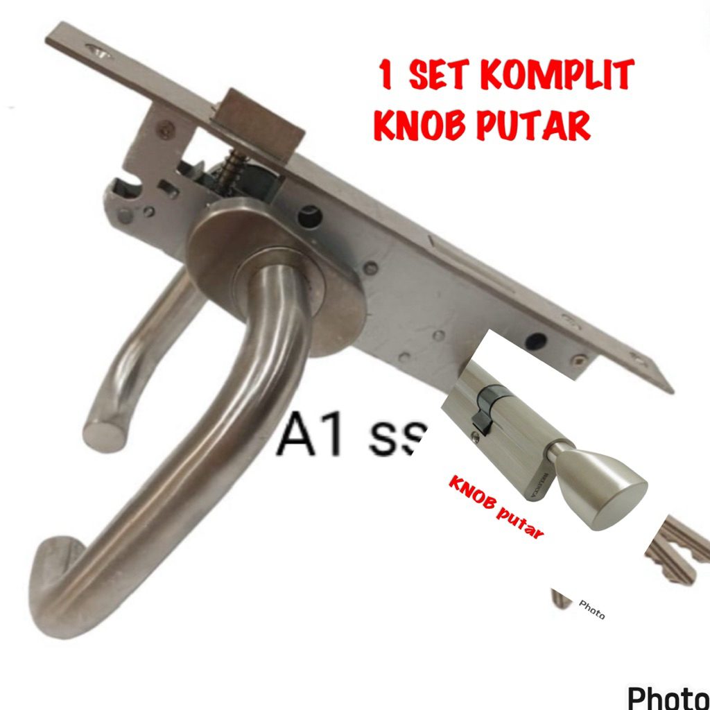 Jual PROMO KUNCI PINTU ALUMUNIUM A1 a1 STAINLESS SUS 304 handle pintu ...