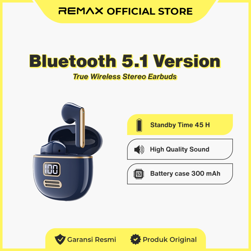 Jual Remax Earphone Bluetooth 5,1 Retro Desaign Call & Music TWS-36 | Shopee Indonesia