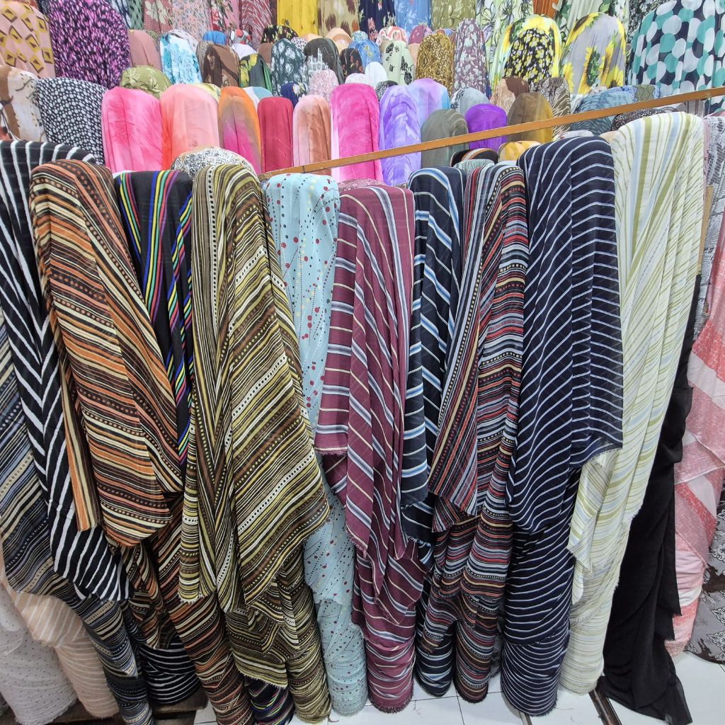 Jual kain sifon motif salur - kain sifon motif luxury - kain sifon ...