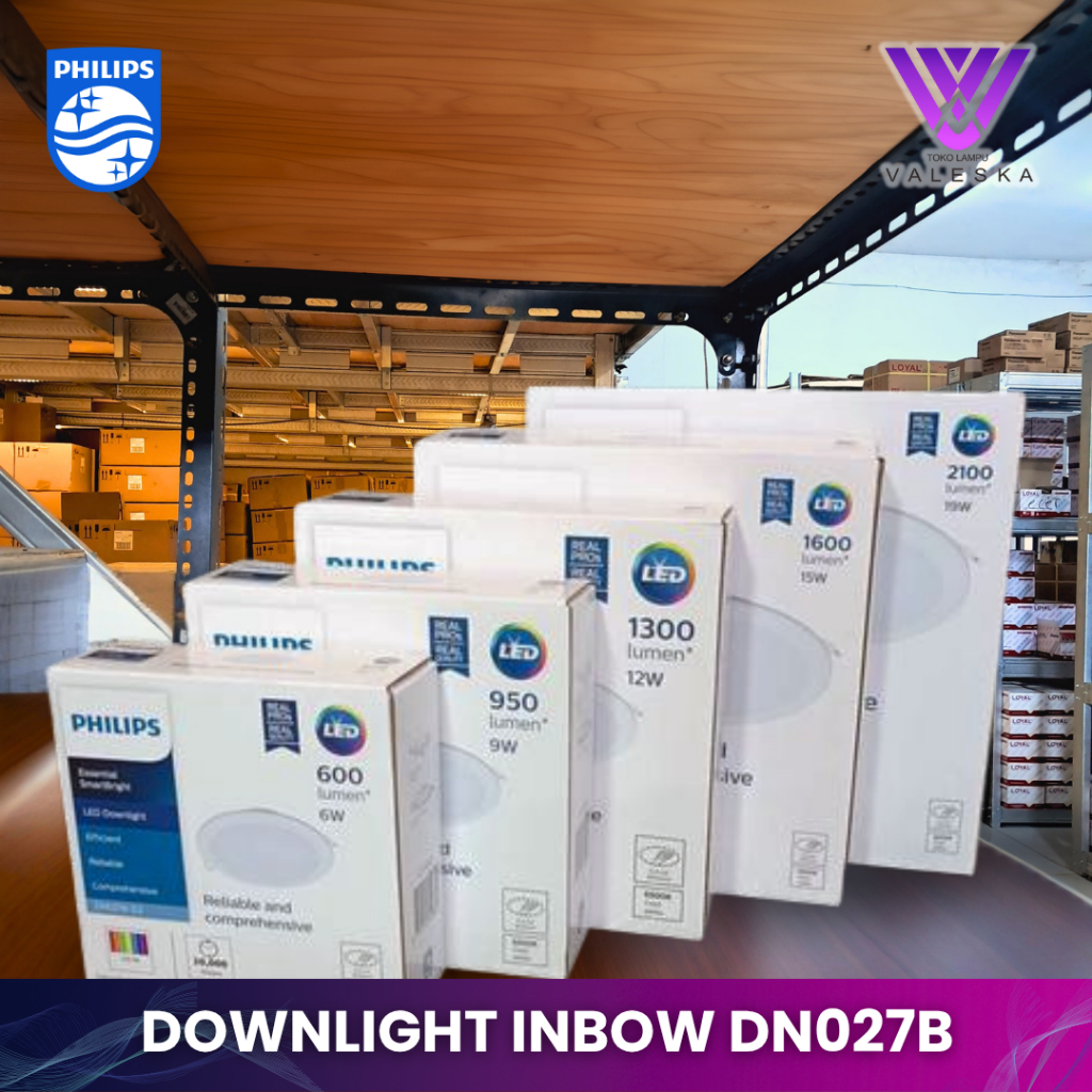 Jual Philips DN027B Lampu Downlight Inbow Lampu Plafon Tanam 6W 9W 12W ...