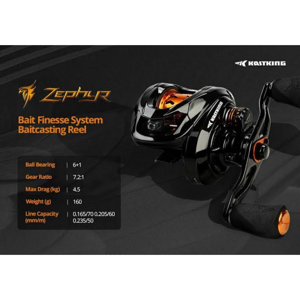 Jual Reel Baitcasting KASTKING Zephyr Bfs ( Handel kiri ) | Shopee ...