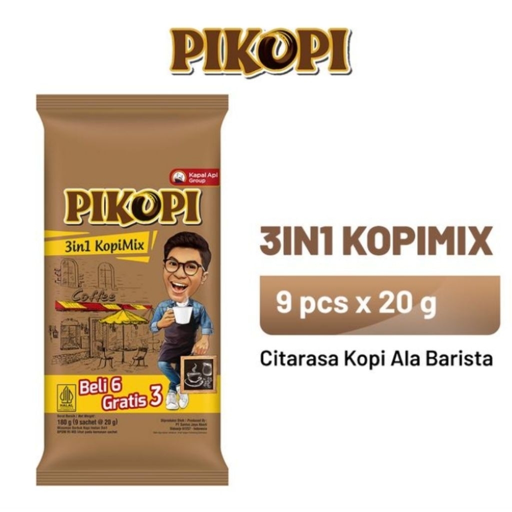 Jual Pikopi Kopi Mix 1 Pack ( 9 x 20 gr) | Shopee Indonesia