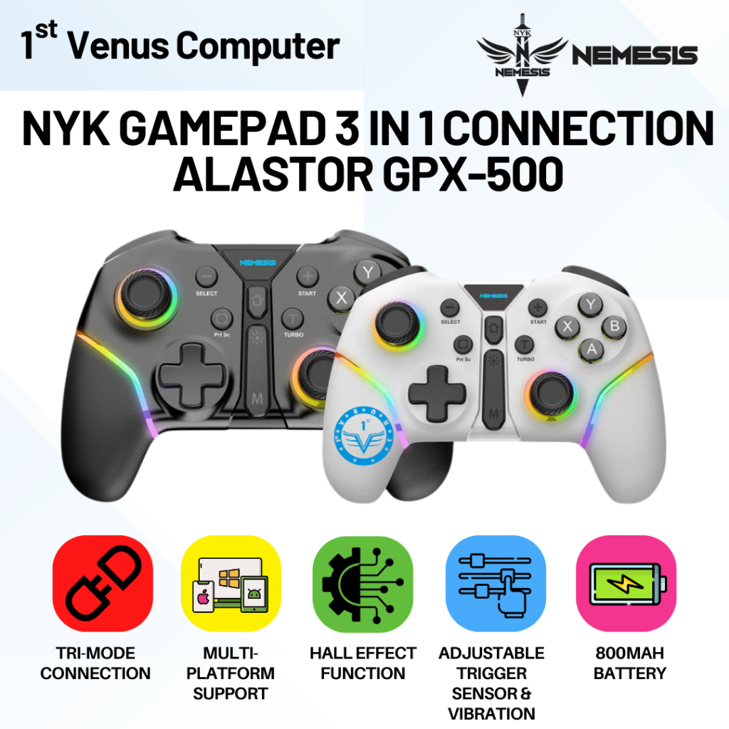 Jual NYK Nemesis Alastor GPX500 / GPX-500 Gamepad Wireless Connection ...