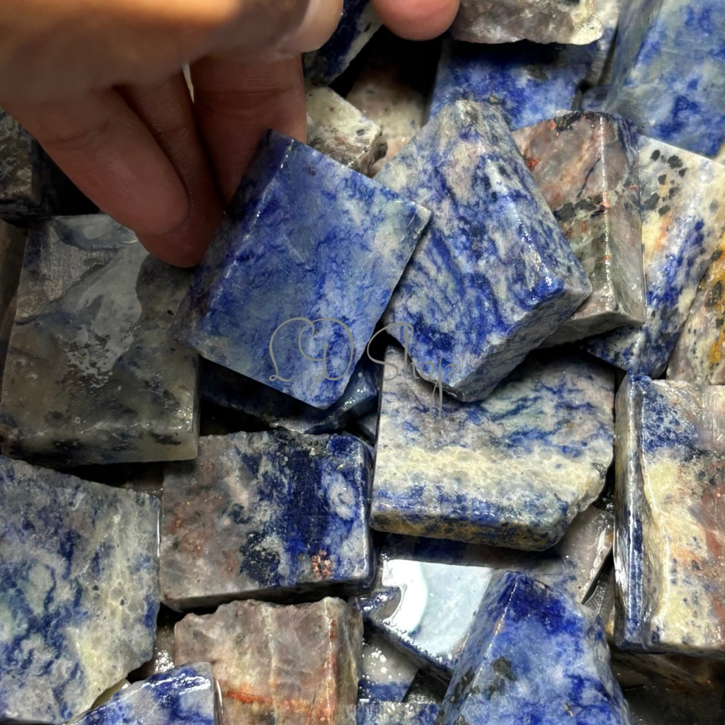 Jual bongkahan batu akik badar besi biru kwalitas super / batu akik ...