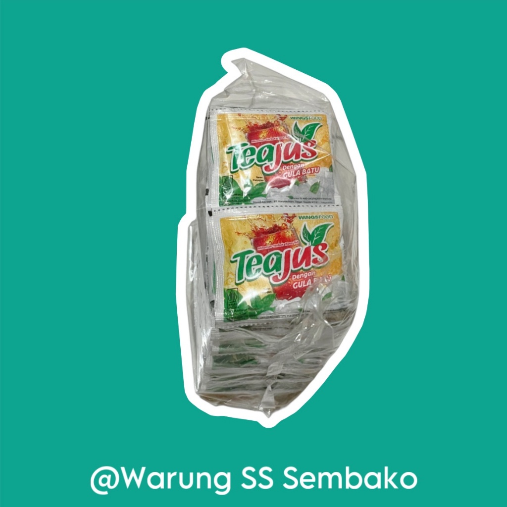 Jual Teajus Minuman Serbuk Gula Batu 1 pack isi 6 renceng (60 sachet ...
