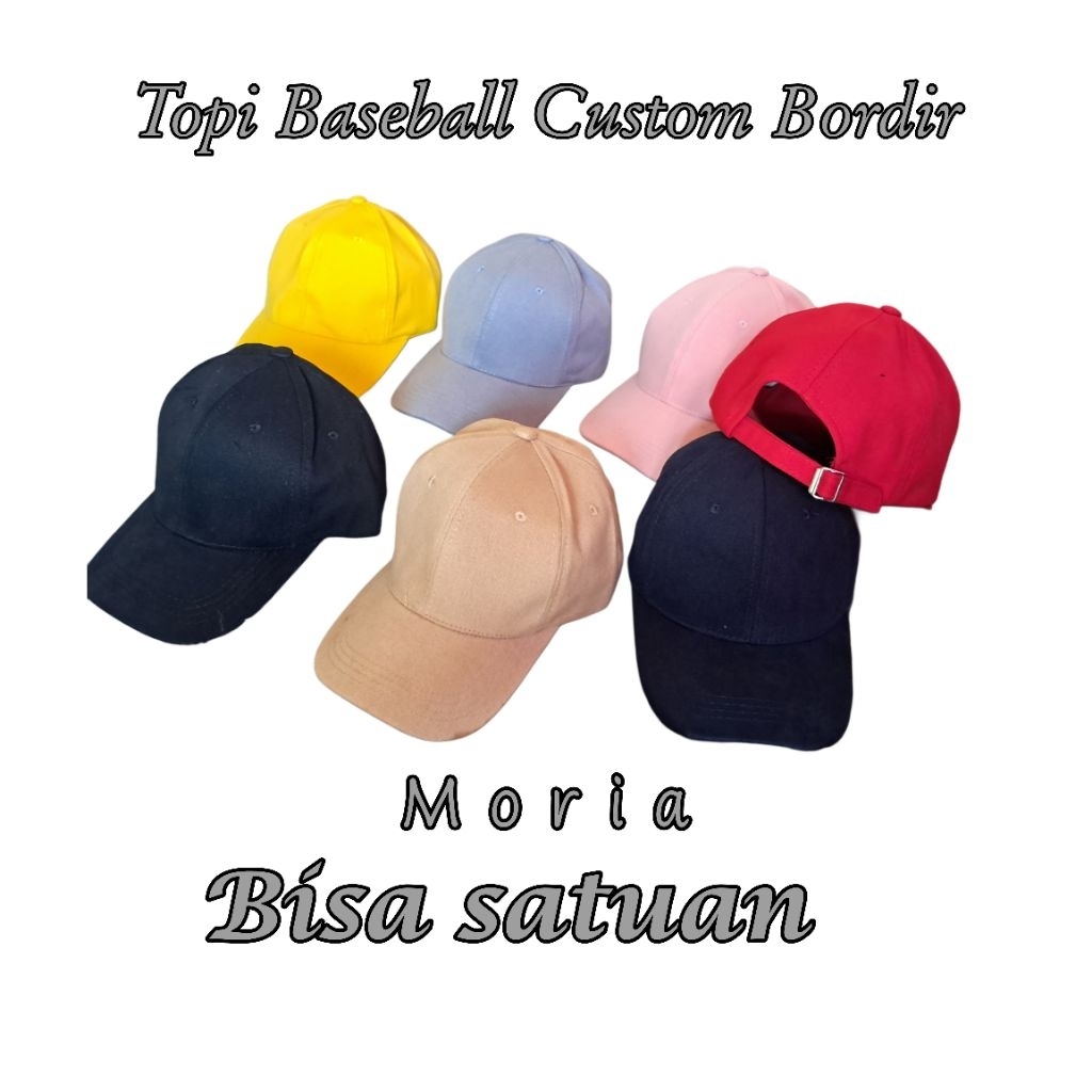 Jual Topi Baseball Polos Dewasa Pria Wanita Bahan Rafel Premium Bisa ...