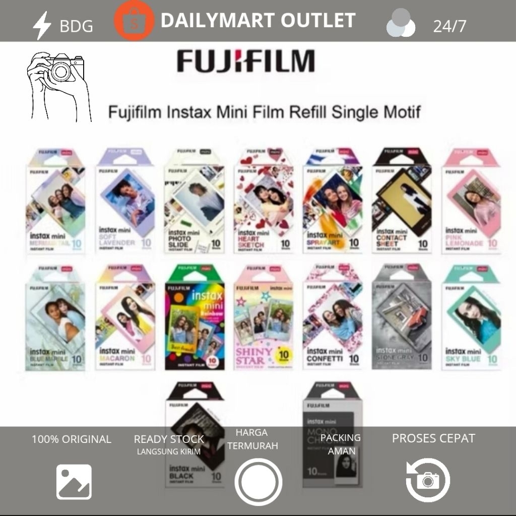 Jual [Ready Bandung] Fujifilm Instax Mini Refill Instant Paper Film ...
