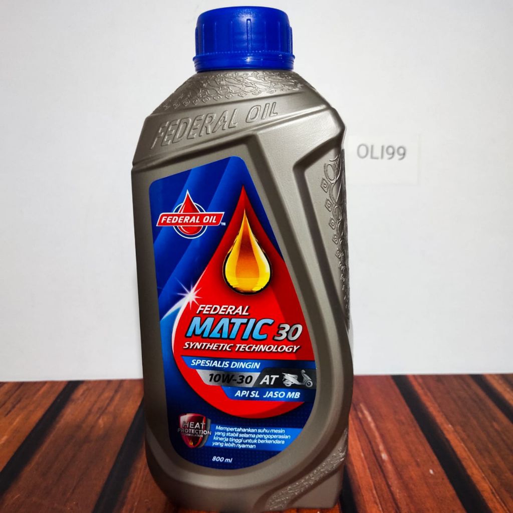 Jual OLI OIL FEDERAL METIK SILVER 800ML 10W-30 PELUMAS oli mesin ...