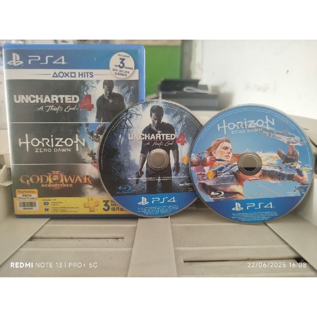 Jual BD/Kaset Ps 4 Uncharted 4 & Horizon Reg All. Minus Horizon GK bisa Play. | Shopee Indonesia
