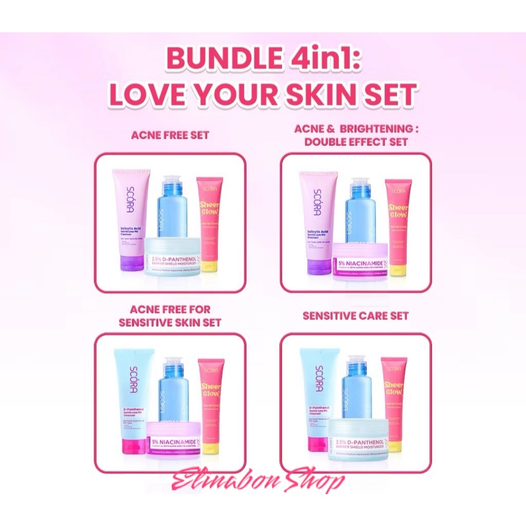 Jual SCORA PAKET BUNDLE GLOW ANYTIME SKINCARE 4in1 | Shopee Indonesia