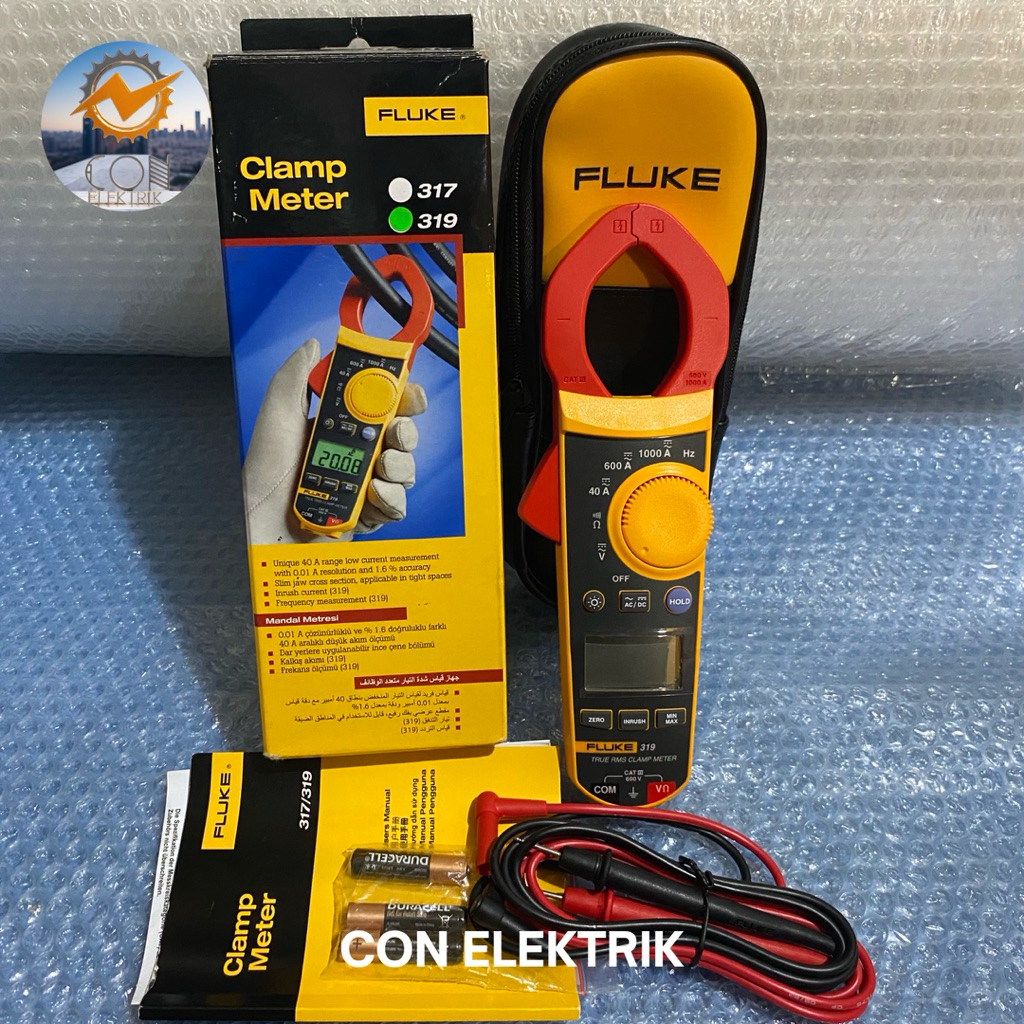 Jual Digital Clamp Meter / Tang Ampere AC DC Fluke 319 | Shopee Indonesia