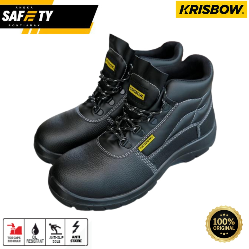 Jual Krisbow Argon 6in Sepatu Pengaman - Hitam Safety Shoes Pengaman ...